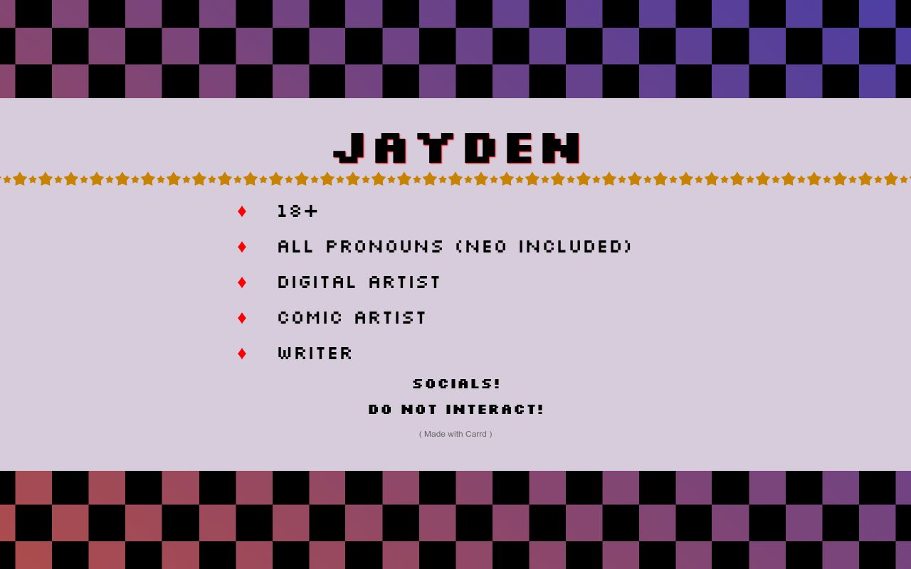 Jayden's Info Carrd